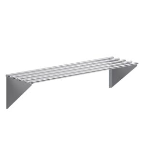 amgood 60" long x 18" deep stainless steel tubular wall shelf | nsf certified | appliance & equipment metal shelving | kitchen, restaurant, garage, laundry, utility room