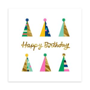 hallmark business (25 pack) square birthday cards (foil party hats) for employees, groups, associations, organizations, churches, staff