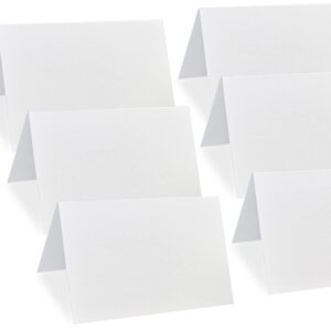 evaster place cards pack of 100. premium tent name place cards for table setting 2.5x3.75 inches white blank - perfect place cards for weddings, banquets dinner parties and any other events