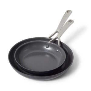 sur la table classic hard anodized ceramic nonstick skillet set of 2, 8" & 10", aluminum