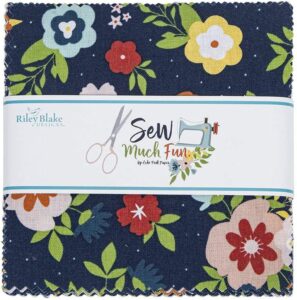 sew much fun riley blake 5-inch stacker, 42 precut fabric quilt squares by echo park paper