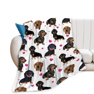 dachshund blanket for girls boys women gifts for dachshund lovers dachshund throw blanket for kids adults ultra soft cozy fleece blanket for couch sofa ​bed 40"x50"