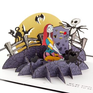 hallmark signature paper wonder pop up halloween card, anniversary card, romantic birthday card (nightmare before christmas)