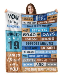 gifts for 19 year old female/male/boy/girl,19th birthday gifts for boy/girl,19 year old girl birthday gifts,back in 2005 birthday blanket 60”x50”