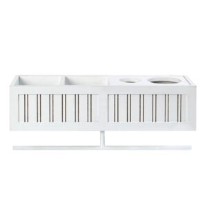 beauty wall shelf with towel bar (white)