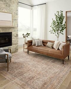 loloi angela rose blake collection bla-06 oatmeal/spice 7'-10" x 10'-2", .25" pile height, fringe, area rug