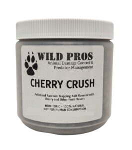 wild pros cherry crush raccoon pellet bait (pint) works in dp cage traps