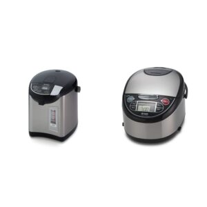 tiger pdu-a30u-k electric water boiler and warmer + tiger jax-t10u-k 5.5-cup micom rice cooker