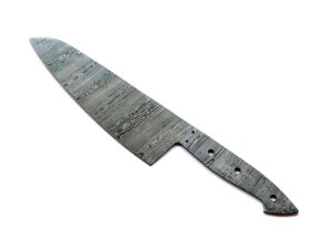 forged damascus chef knife blank for knife making diy 7 inch blade professional japanese santoku knife kitchen knife blank vk3717