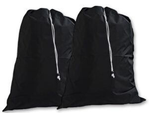 eco2go extra large heavy duty laundry bag, black, (2 pack)