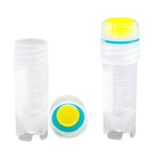 kashi scientific screw cap 1ml cryovials with external thread cap - self standing cryogenic vial, washer silicone o-ring, cryogenic tubes with leak resistance, pack of 100 cryo tubes