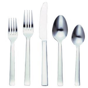 ginkgo international norse 30-piece stainless steel flatware set, silverware service for 6