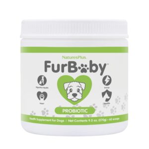 natures plus furbaby probiotic for dogs - 9.5 oz - supports digestive, heart, liver & immune health - 60 servings