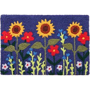 jellybean wild sunflower garden accent washable rug 20" x 30" doormat