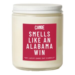 ce craft - smells like an alabama win candle - football themed candle, gift for dad, gift for son, alabama gift, alabama themed candle, gift for him (vanilla oak)