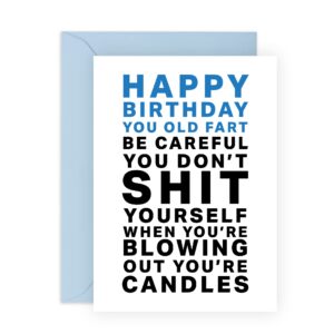 central 23 funny male birthday cards - rude birthday card for dad - husband wife him her - jokes banter - 30th 50th 60th - vegan ink - comes with fun stickers - made in the uk