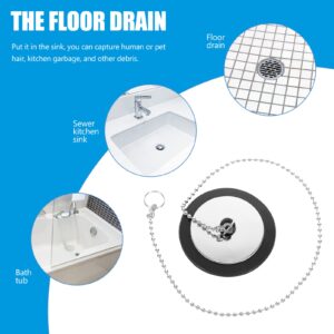 Angoily 2pcs Pool Stopper Rubber Sink Stopper Plug Bathtub Drain Plug Bathtub Seal Plug Drain Stopper Sink Drain Hair Stopper Kitchen Sink Basket Strainer Tub Plug Drain Cover Leakproof