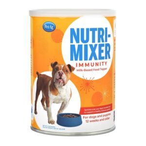 pet-ag nutri-mixer immunity - 12 oz - milk-based food topper for dogs & puppies 12 weeks and older - easy to digest