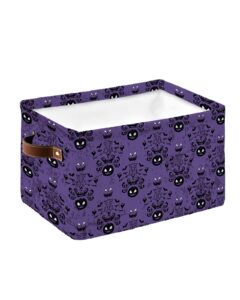 halloween pumpkin waterproof fabric storage basket for organizing bedroom bathroom laundry room collapsible storage bins haunted mansion decorative shelf basket for gifts empty