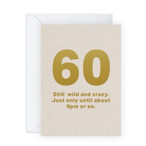 central 23 60th birthday cards for women - funny 60th birthday card for men - age 60 - mom dad grandad grandma - comes with fun stickers - made in the uk