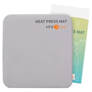 htvront heat press mat for cricut: heat press pad 15"x15" for craft vinyl ironing insulation transfer, double sides applicable heat mat for heat press machines