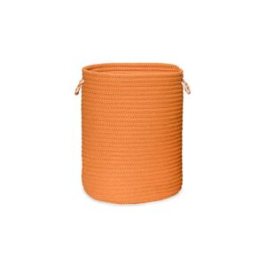 colonial mills sundance woven braided hamper, 17"x17"x22", orange