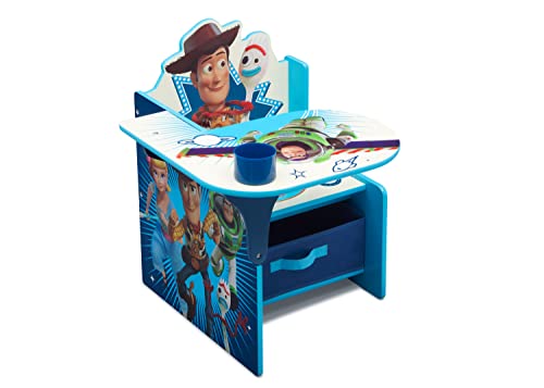 Delta Children Chair Desk with Storage Bin + Design and Store 6 Bin Toy Storage Organizer, Disney/Pixar Toy Story (Bundle)