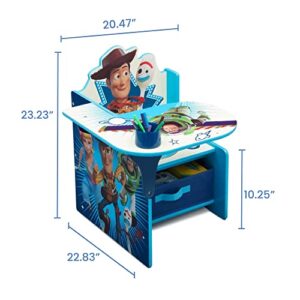 Delta Children Chair Desk with Storage Bin + Design and Store 6 Bin Toy Storage Organizer, Disney/Pixar Toy Story (Bundle)