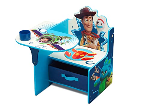 Delta Children Chair Desk with Storage Bin + Design and Store 6 Bin Toy Storage Organizer, Disney/Pixar Toy Story (Bundle)