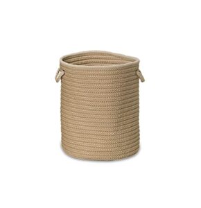 colonial mills boat house braided hamper, 17"x17"x22", natural