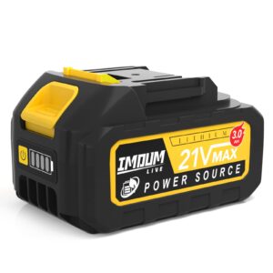 imoumlive 21v battery, lithium ion, 3.0ah