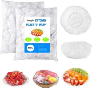 hangyu 200pcs plastic bowl covers elastic wrap cover fresh keeping bag bread bowl cover sourdough cover banneton covers for proofing rising