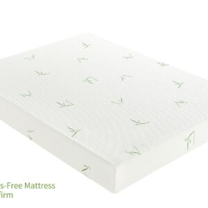 OUUI Queen Mattress, 5 Inch Gel Memory Foam Mattress for Cool Sleep Pressure Relief Bamboo Breathable Cover Medium Firm Queen Size Mattress in a Box, White, CertiPUR-US Certified