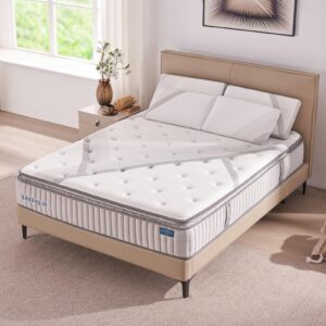 lechepussleep twin mattress,lechepus 12 inch cooling gel memory foam hybrid mattress with pocket innersprings,medium firm mattresses for supportive & pressure relief,certipur-us foam,bed in box