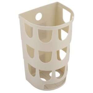 kitchen trash can,plastic trash can wastebasket,plastic wall-mounted trash bag rubbish bags storage box kitchen bedroom bathroom laundry room dorms(khaki)