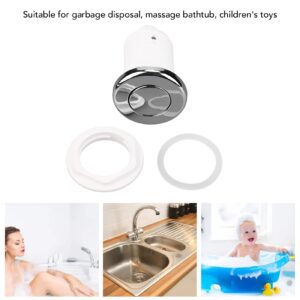 Air Pressure Bath Switch, ABS Tub Spa Massage Bath Garbage Disposal Sink Top Air Pressure Start Button Waterproof Pushbutton Switch for Bathtubs Swimming Pools