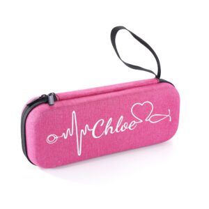 dreamdecor personalized stethoscope case custom name hard travel case for lightweight ii s.e, cardiology iv diagnostic, mdf acoustica deluxe stethoscopes, 3m littmann classic iii