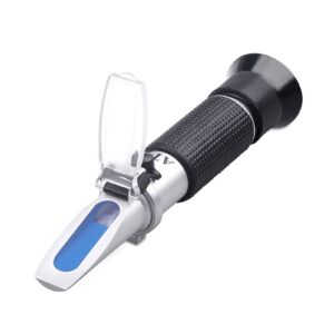 antifreeze refractometer, 3-in-1 antifreeze coolant tester for checking freezing point, concentration of ethylene glycol propylene glycol based automobile antifreeze coolant condition