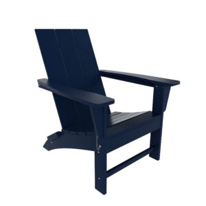 wo home furniture hdpe adirondack chair folding poly lumber all weather uv/fade resistant heavy duty for patio, backyard, balcony, garden, lawn (navy blue)…