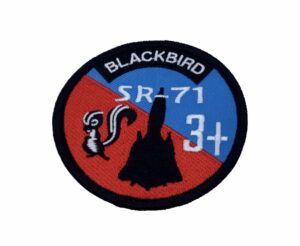 lockheed martin® sr-71 blackbird® 3+ patch – with hook and loop, officially licensed