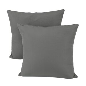 idee-home outdoor pillows for patio furniture, outdoor pillows set of 2 with inserts included, waterproof outdoor throw pillow with inners 18x18 inch outside, outdoor decorative pillow cases