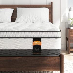 maxzzz full size mattress in a box 14 inch bamboo & gel infused memory foam pocket spring hybrid mattress - medium firm double mattress - certipur-us certified