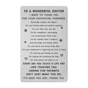 bazljy doctor appreciation gifts, thank you doctor card, i want to thank you for your dedication, kindness, knowledge wisdom, and support