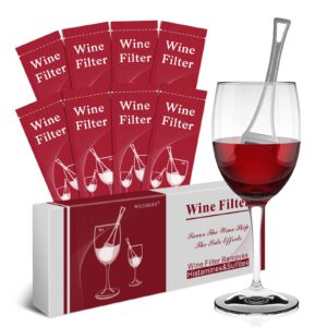 weesigei wine wand sulfite purifier: wine filters remover histamines sulfite - relieve headaches prevent wine allergy（pack of 8）