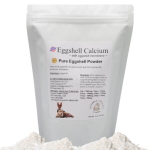 12 oz pure u.s.a. eggshell powder for dogs/cats, calcium supplement with membrane, finely ground egg shells