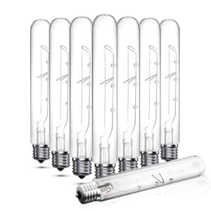 bonlux 40 watt t6.5 refrigerator light bulb dimmable, t6.5 appliance bulb refrigerator e17 intermediate base t6.5 tubular light bulb 5.4in t6.5 exit sign light bulbs warm white 2700k (8-pack)