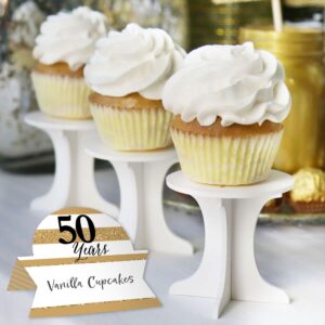 Big Dot of Happiness We Still Do - 50th Wedding Anniversary - Anniversary Party Tent Buffet Card - Table Setting Name Place Cards - Set of 24