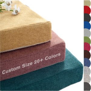 romtzd custom outdoor/indoor bench cushions, patio furniture bench cushions soft comfort kitchen dining chair pads(100+colors,custom size)