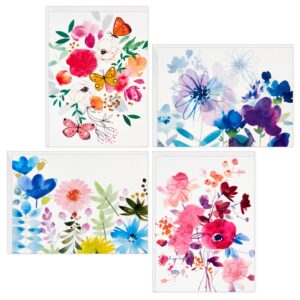 hallmark blank cards assortment, painted flowers (48 cards with envelopes)