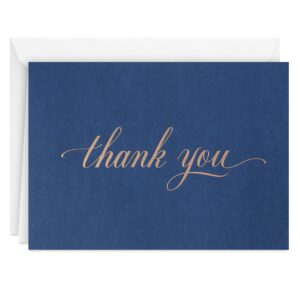 hallmark pack of thank you cards, elegant silver foil (40 thank you notes with envelopes)